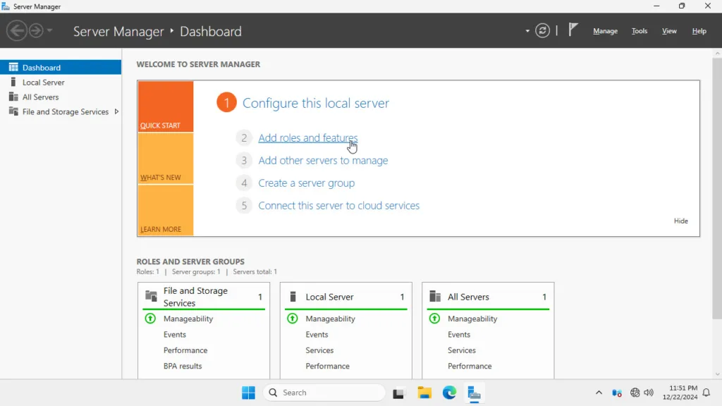 קידום דומיין כ-Windows DC server 2025