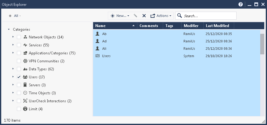 יצוא רשימת משתמשי VPN ב-Checkpoint